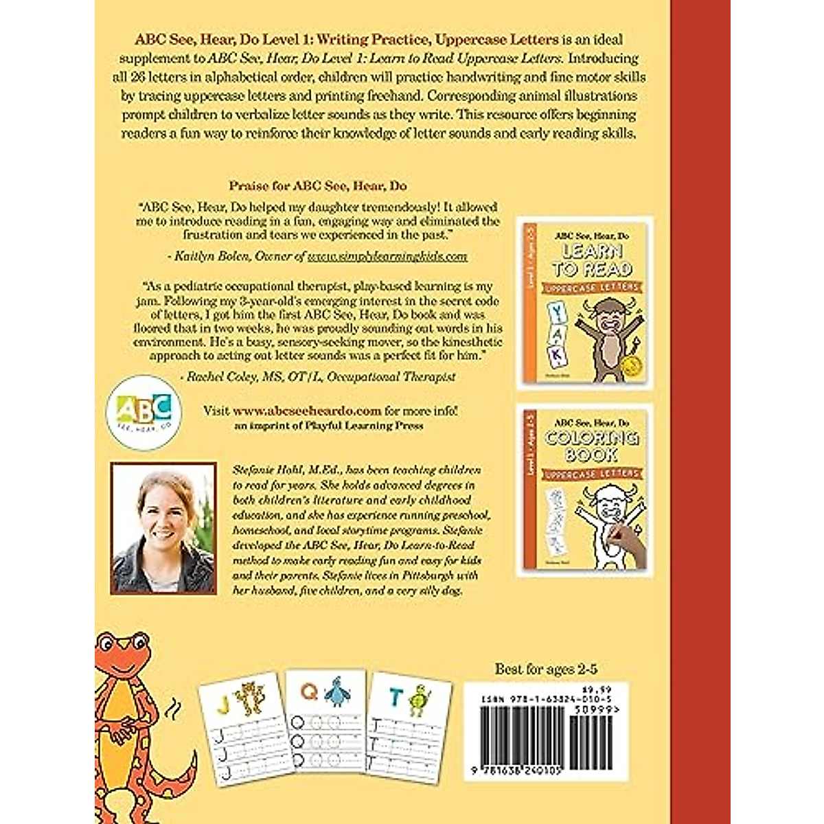 ABC See, Hear, Do Level 1: Writing Practice, Uppercase Letters