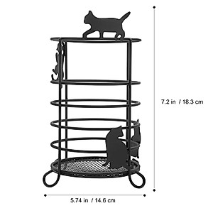 DOITOOL Iron Kitchen Utensil Holder for Countertop Spoon Holder Silverware Caddy, Silhouette Chopsticks Holder Spoon and Fork Holder for Kitchen or Restaurant, Black