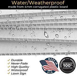 SignPro For Rent Yard Sign | For Rent CUSTOMIZABLE Yard Sign | For Rent Sign | 24" x 18" Corrugated Plastic Yard Signs with H Stakes | Double Sided (1)