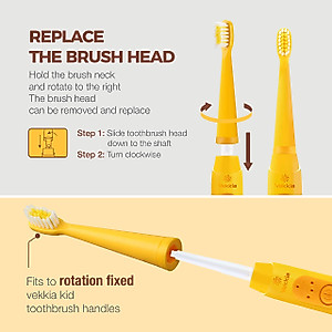 Vekkia Kids Electric Toothbrush and Replacement Heads Purchased Together Save 10%