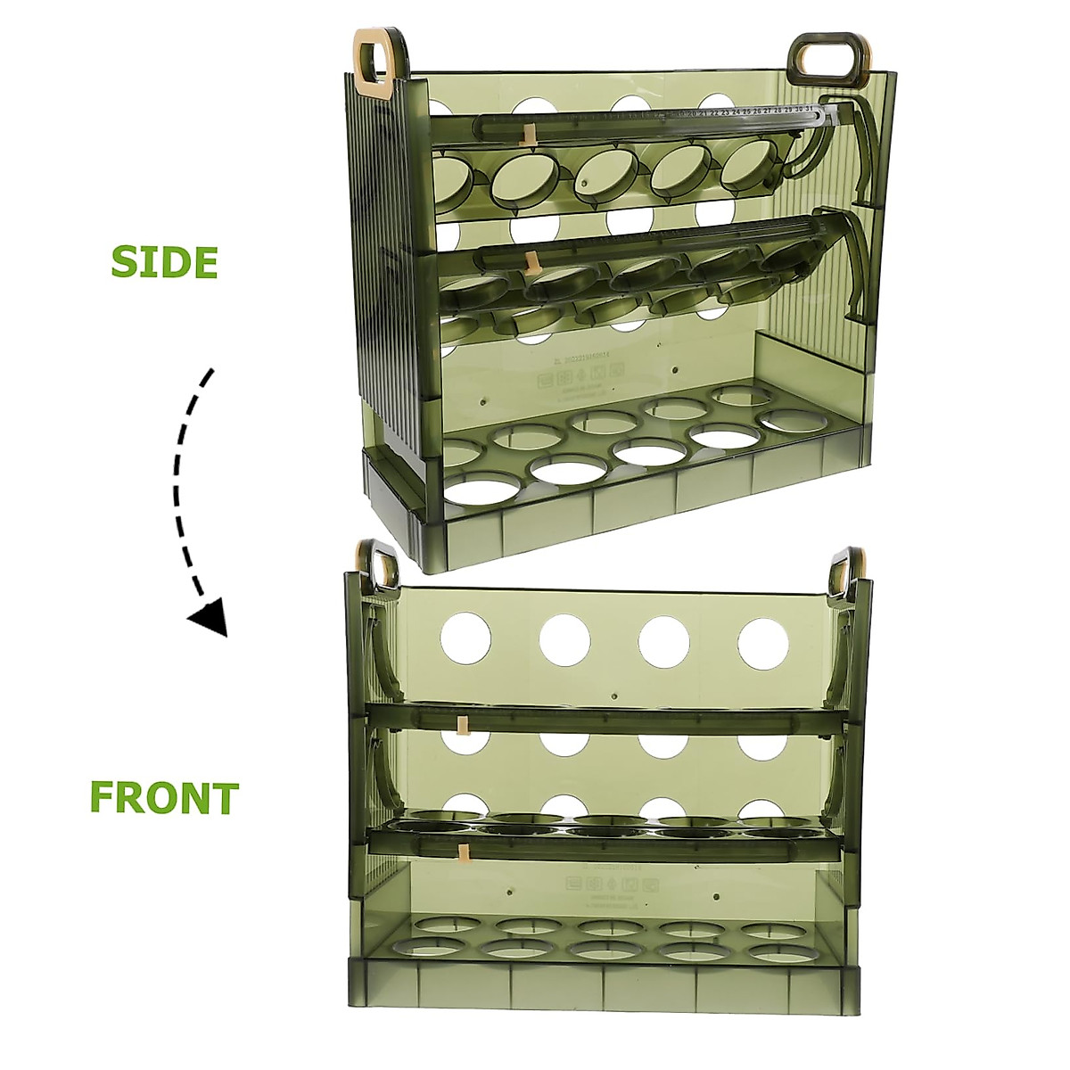 Garneck Storage Container Multi Grid Holder for Fridge Sturdy and Reusable Box