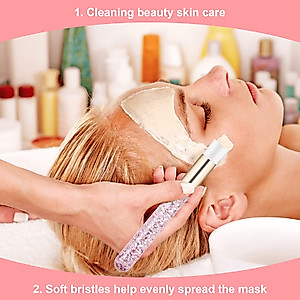 30pcs Lash Shampoo Brushes,Eyelash Extension Cleanser Brush,Nose Pore Deep Cleaning Brush,Lash Shampoo Brushes,Soft facial makeup remover brush for facial cleansing with boxed (30pcs（purple sequins）)