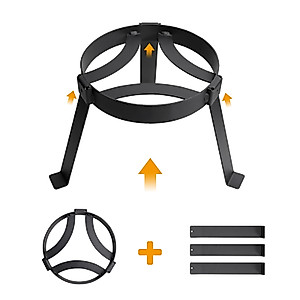 AJinTeby Outdoor Cooking Set,Campfire Kit, Camp Kitchen Equipmen with Campfire Tripod for Dutch Oven, Cast Iron Pot, Grill Grate, Camp Oven Lid Lifter, Carry Bag, Outdoor Cooking Essentials (5 Pack)