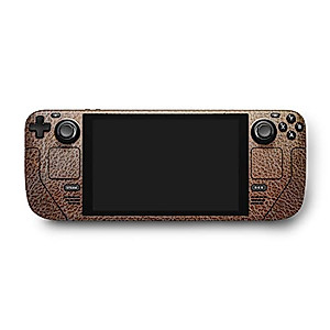 MightySkins Skin Compatible with Valve Steam Deck - Brown Pleather | Protective, Durable, and Unique Vinyl Decal wrap Cover | Easy to Apply, Remove, and Change Styles | Made in The USA