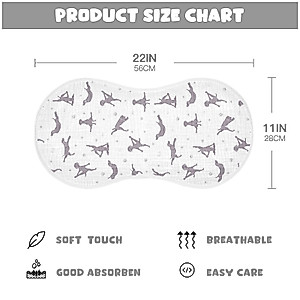 YYZZH Yoga Weimaraner Dog Pattern Muslin Burp Cloths for Baby 2 Pack Soft 100% Cotton Baby Washcloths Bibs for Boy Girl