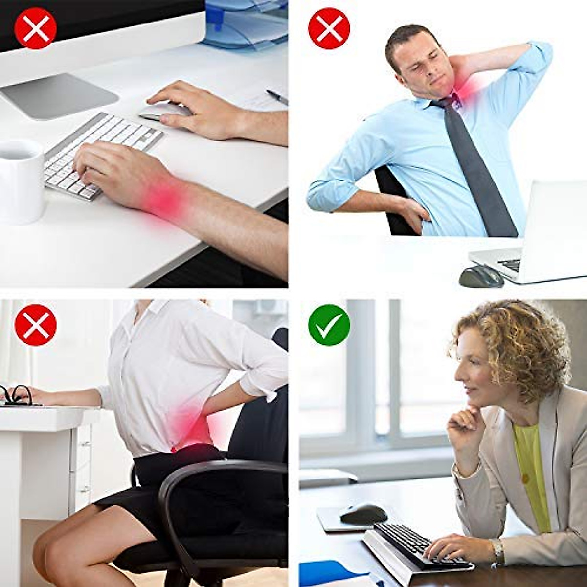 ZFBBComputer Keyboard Stand Acrylic Keyboard Tray with Rubber Strip Ticker Acrylic Keyboard Riser Holder for Easy Ergonomic Typing and Working at Home and Office