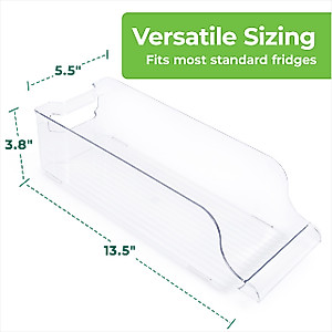 Greenco Soda Can Organizer for Refrigerator, Durable Handles, 2 Pack | Fridge Soda Can Organizer | Soda Can Holders for Fridge | Soda Can Dispenser for Refrigerator | Drinks, Kitchen Organization