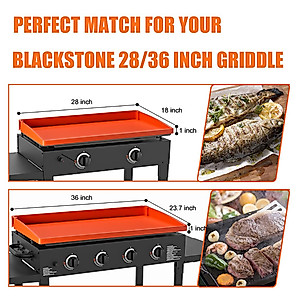 Philoxia Griddle Mat for Blackstone 28" Inch Griddle,Silicone Griddle Cover for Blackstone,Blackstone Griddle Accessories,Heavy Duty Food Grade Silicone Grill Cover (28in Full Cover)