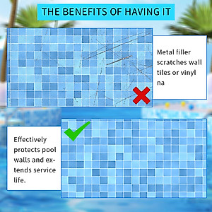 4 Pack Pool Ladder Bumpers for Inground Pool Steps Inside Plug Caps fit 1.9in Inner Diameter Ladder Tubing for Protect Swimming Pool Liner,White Rubber End Cap for Swimming Pool Ladder