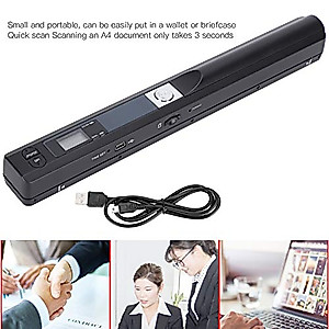 Portable Document Scanner, Document Wand Scanner Portable Handheld Scanner Hand Scanner for Business Photo Picture Receipts Books