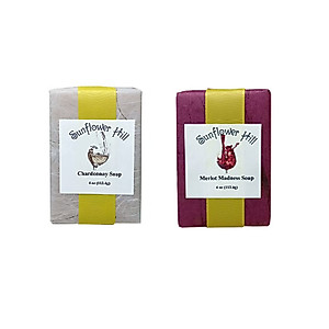 Chardonnay and Merlot Wine Soap Set - Made in Maine - Gift Packaged
