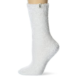 UGG Women's Leda Cozy Sock, White, One Size