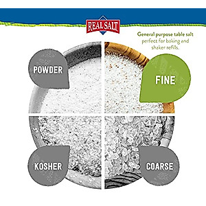 Redmond Real Salt - Ancient Fine Sea Salt, Unrefined Mineral Salt, 26 Ounce Pouch (2 Pack)