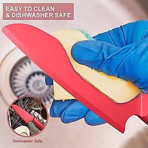 SWIBINJIT Nylon Knife | Plastic Knife Safe for Kids | 2 Piece set 11” and 9” | Nylon Knife Set for Cutting Fruits, Veggies and Bread | kids Nylon Knife for Nonstick Pans