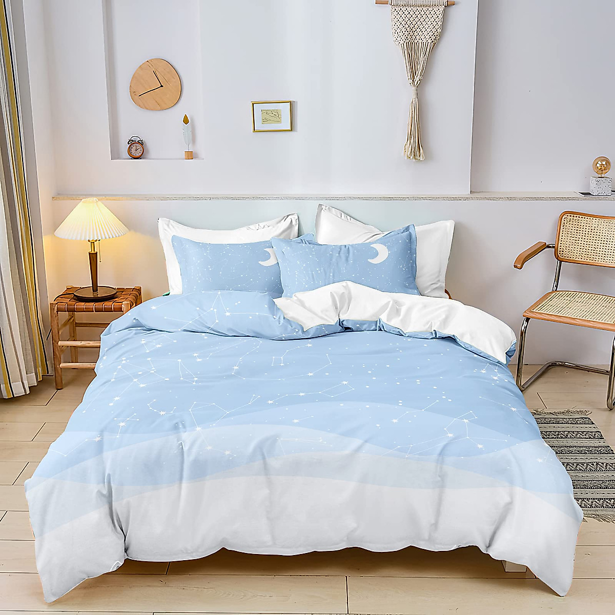 SW SETWIER King Size Kawaii Comforter Cover Set Cute Animals Bedding Set Cartoon Cat Duvet Cover for Kids Teens Boys Girls Adult Room Decor Quilt Cover with 2 Pillowcase