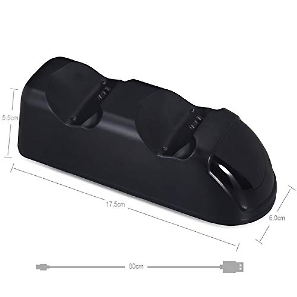 DERCLIVE Controller Charger Dual Controller Charging Dock Station with Charging Status Display Screen for PS4 / PS4 Slim / PS4 Pro Controller