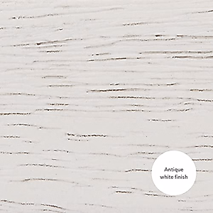 Linon White Bentwood Natural Woven Rattan Seat Hank Bench, White & Natural