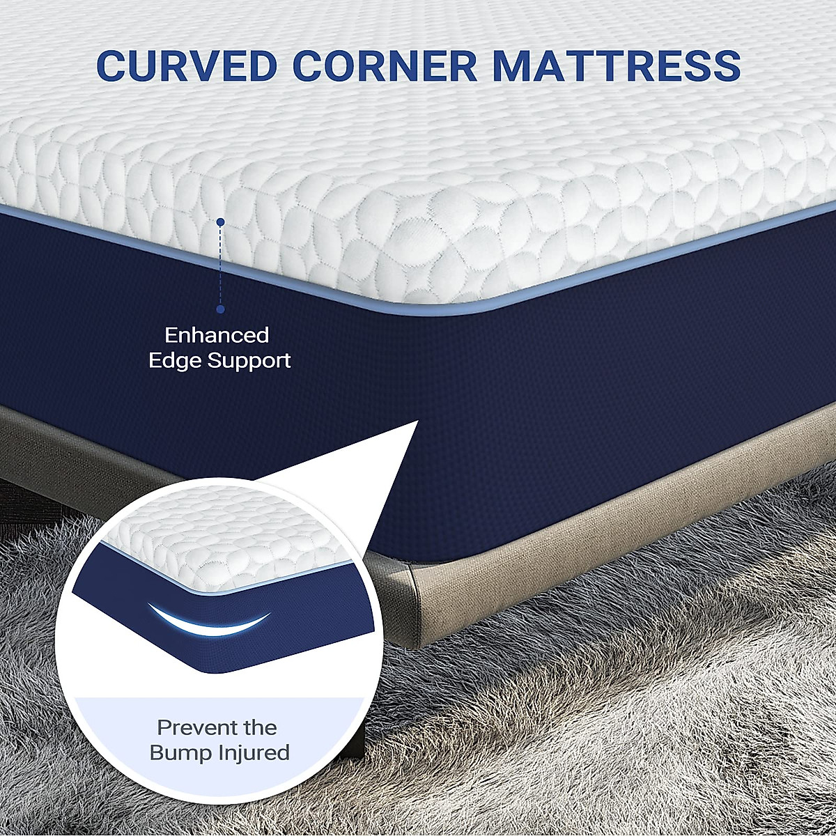 VXZ Full Size Mattress, 6 Inch Gel Memory Foam Mattress in a Box, CertiPUR-US Certified Full Mattress, Pressure Relief &Motion Isolation, Supportive Medium-Firm Mattress Full Size, Made in USA