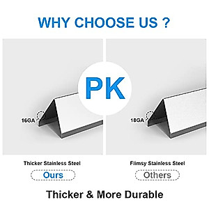 Stainless Steel Flavorizer Bars for Weber Spirit 300 Gas Grills 7636 (5-Pack/Dimensions: 15 1/4" x 2 3/5", 16 Ga.)