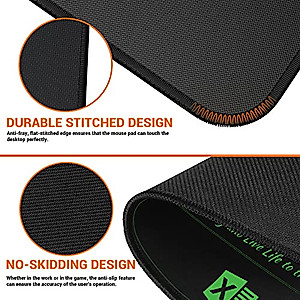 ProbTis Large Excel Shortcut Mouse Pad, Extended Office Mouse Pad with Stitched Edges, Waterproof, Non-Slip Base Keyboard Mats for Desk, XL Giant Mouse Pads for Desk, 31.5”x11.8”, Geek Gifts