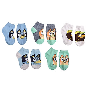 Bluey Boys Quarter Socks, Grey, Medium US