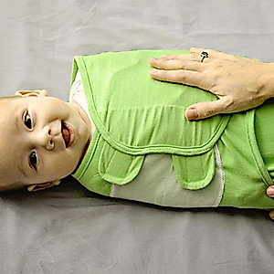 Ziggy Baby Swaddle Blanket Wrap Set Chevron, Dot, Solid, Grey/Green/White, 3 Pack