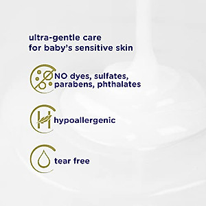 Baby Dove Sensitive Skin Care Baby Wash For Baby Bath Time Rich Moisture Tear-Free and Hypoallergenic, 20 oz (Packaging May Vary)