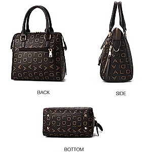 HHAMZONE Purses and Handbags for Women PU Leather Top Handle Satchel Fashion Ladies Shoulder Bag Tote Purse Messenger Bags (Black)