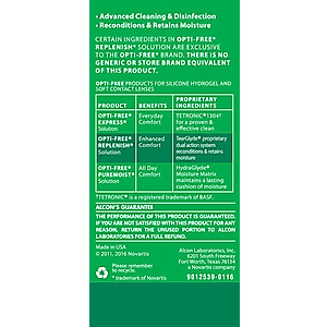 OPTI-FREE Replenish Multi-Purpose Disinfecting Contact Lens Solution, 2 oz (Pack of 6)