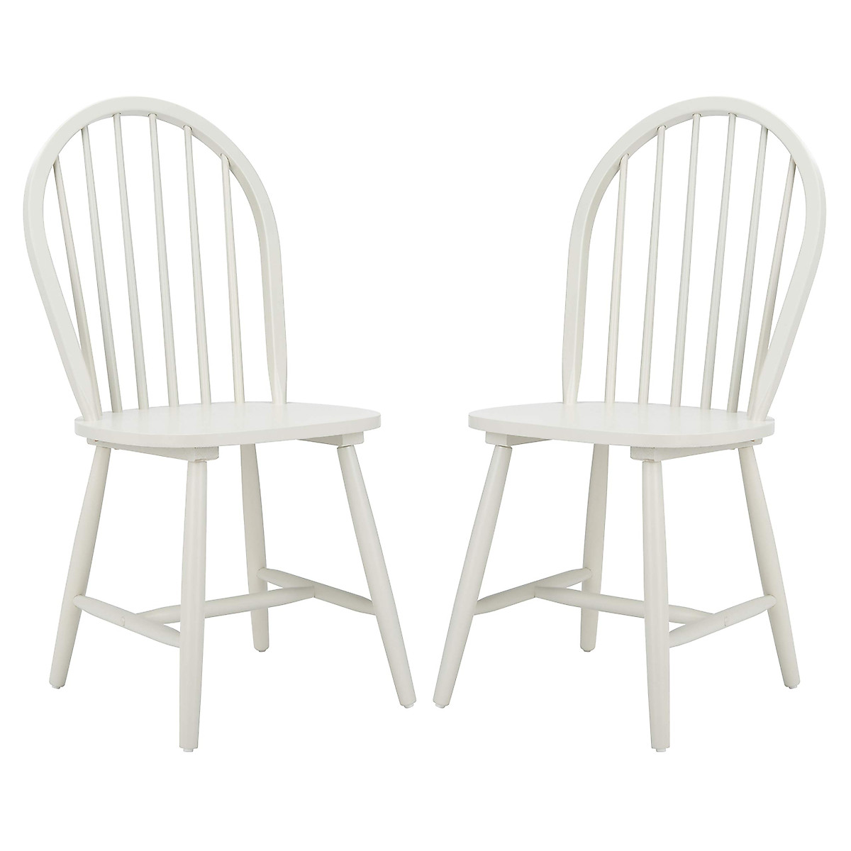 Safavieh Home Camden Farmhouse Off-White Spindle Back Dining Chair, Set of 2