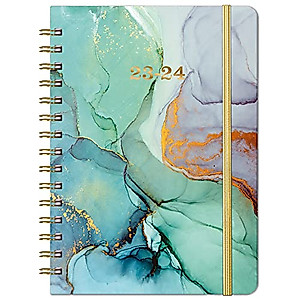 Planner 2023-2024 - Jul.2023 - Jun.2024, Academic Planner 2023-2024, 2023-2024 Planner Weekly & Monthly with Tabs, 6.3" x 8.4", Hardcover with Back Pocket + Thick Paper + Twin-Wire Binding, Daily Organizer - Green
