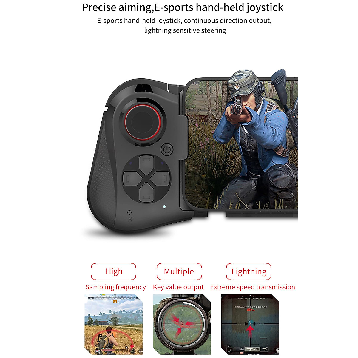 arVin Wireless Gaming Controller for Android/iPhone/iPad/iOS/MacBook/Samsung Galaxy/One Plus/TCL/Tablet/PC Gamepad Joystick with Analog Triggers/Stretchable/Direct Play for CODM Mobile/Genshin/Diablo