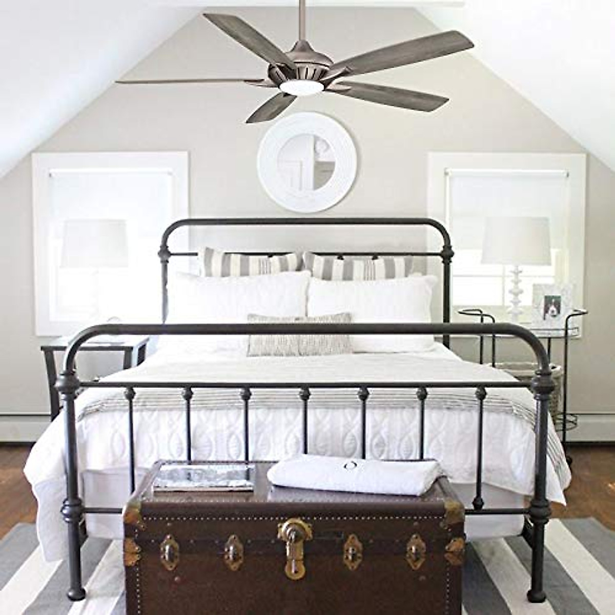 Minka Aire F1001-BNK Dyno XL 60" Ceiling Fan with LED Light & Remote, Burnished Nickel