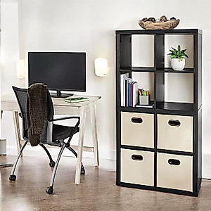 4 Cube Storage Organizer, Black and Beige (1 PK)