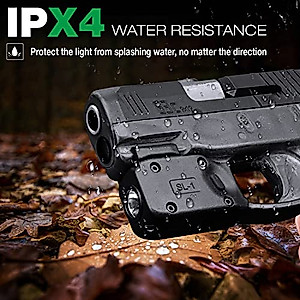 WARRIORLAND Mini Gun Light with Kydex Holster Tailored Made: Taurus G2C / Taurus G3C Pistol, 150 Lumens G2C Handgun Light, LED Tactical Flashlight SL-1 w/ G2C Holster