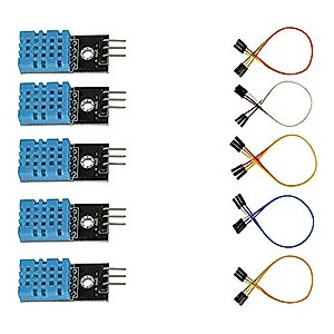 5pcs DHT11 Temperature and Humidity Sensor Module for Arduino MEGA 2560 AVR PIC Raspberry Pi 2 3 4B (Black)