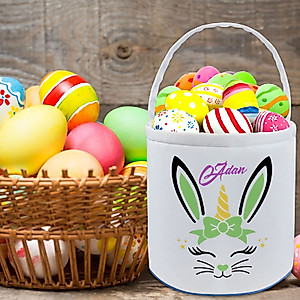 Personalized Easter Baskets for Girls Boys Custom Easter Basket tag with Name Customizable Easter Basket