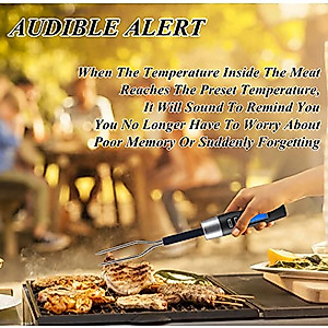Meat Thermometer, Digital Thermometer Grill Fork, for Meat BBQ