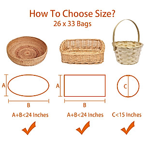 Awpeye Clear Basket Bags 20Pack Large Cellophane Gift Bags for Baskets Cellophane Wrap for Gift 2 Mil Thick (20"x20")