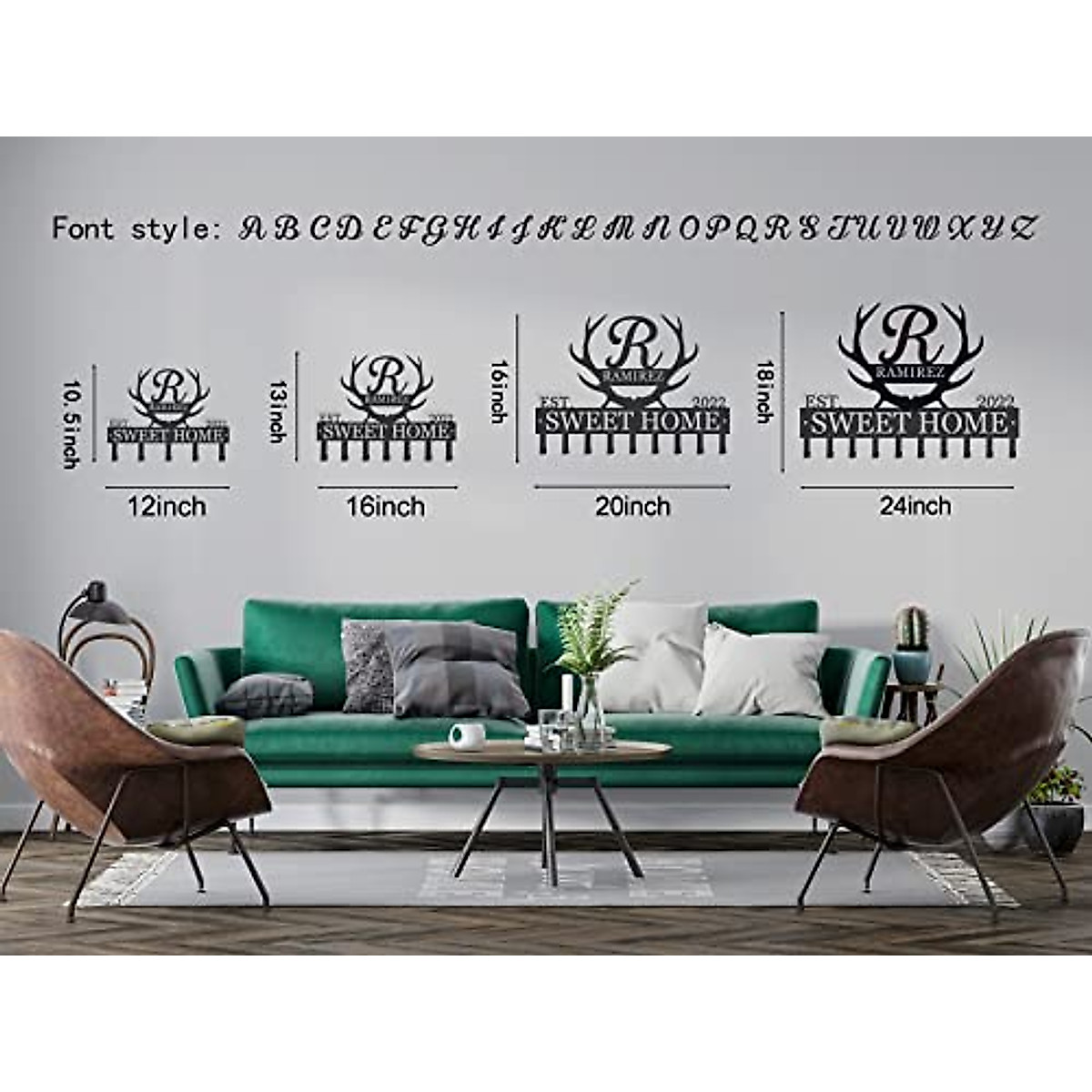 Key Hooks for Wall, Personalized Key Holder for Wall, Key Holder Coat Rack, Rustic Key Holder for Wall, Antler Key Holder Simple and Practical Key Hooks, Key Holder Wall Hanging, Custom Name Key Rack