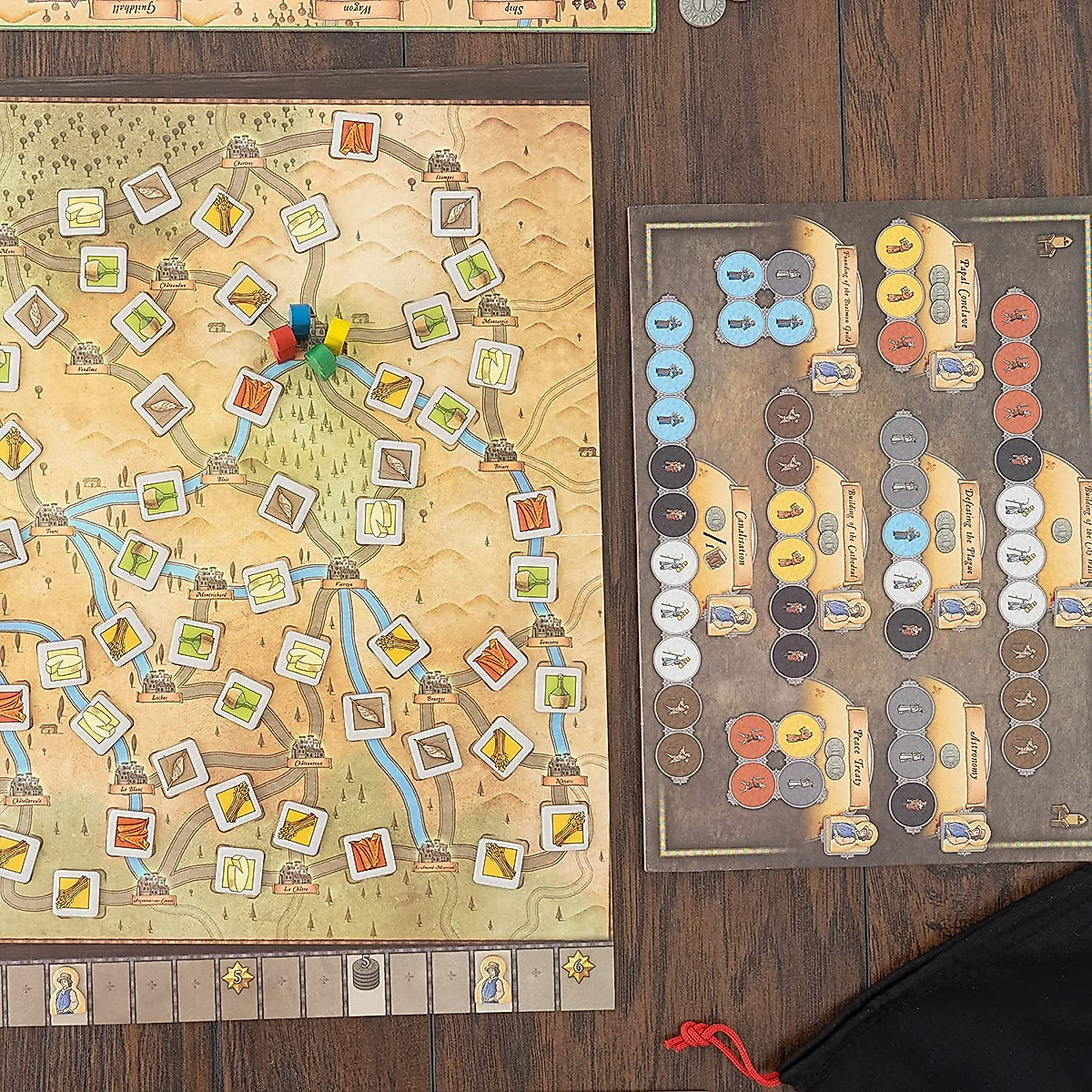 Capstone Games: Orleans, Strategy Board Game, Collect Tokens to Customize Your Strategy, Multiple Paths to Victory, 2 to 5 Players, Ages and 12 Up