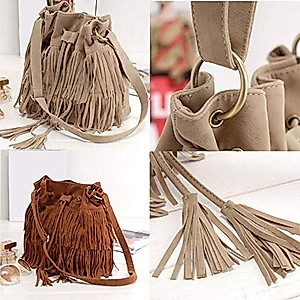 Retro Faux Suede Fringe Women Messenger Bags Tote New Handbag Tassel Shoulder Handbags Crossbody Bag