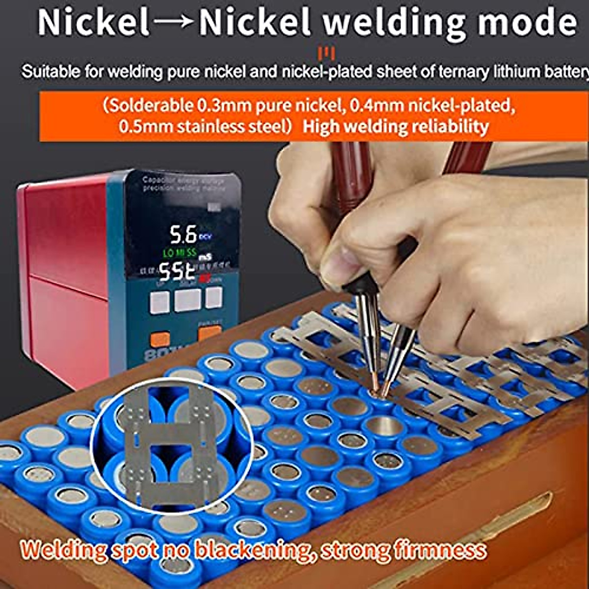 ALSUP 801HCapacitor Energy Storage Pulse Welding Machine, Cordless Spot Welding Machine, 19.8Kw Industrial Energy Storage Battery Welding Machine