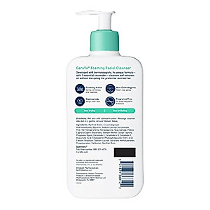 CeraVe Foaming Face Wash Face Cleanser for Normal to Oily Skin (3 oz & 16 oz set)