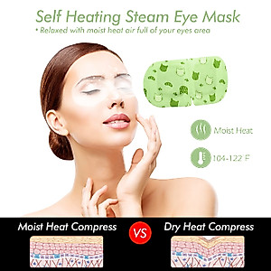 Jekeno Heated Eye Mask, 16 Packs Eye Masks for Dark Circles and Puffiness Dry Eyes Stress Relief Disposable Steam Eye Mask, Works Better with Eye Cream, Portable for Beauty Personal Care - Unscented