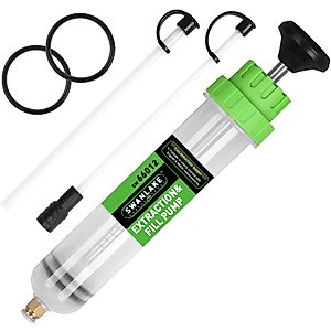 SWANLAKE 200cc Fluid Extractor, Extraction&Fill Pump,Fluid Syringe Pump Manual Suction Vacuum Fuel Car Transfer