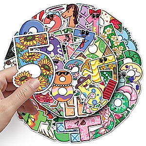 Number Decorating Stickers,Water Bottles Stickers,Scrapbooking Stickers for Laptop,Skateboard,Luggage Decal,Motorcycle,Bicycle. Stickers for Teens Girls Kids. (50 PCS Digital Graffiti)