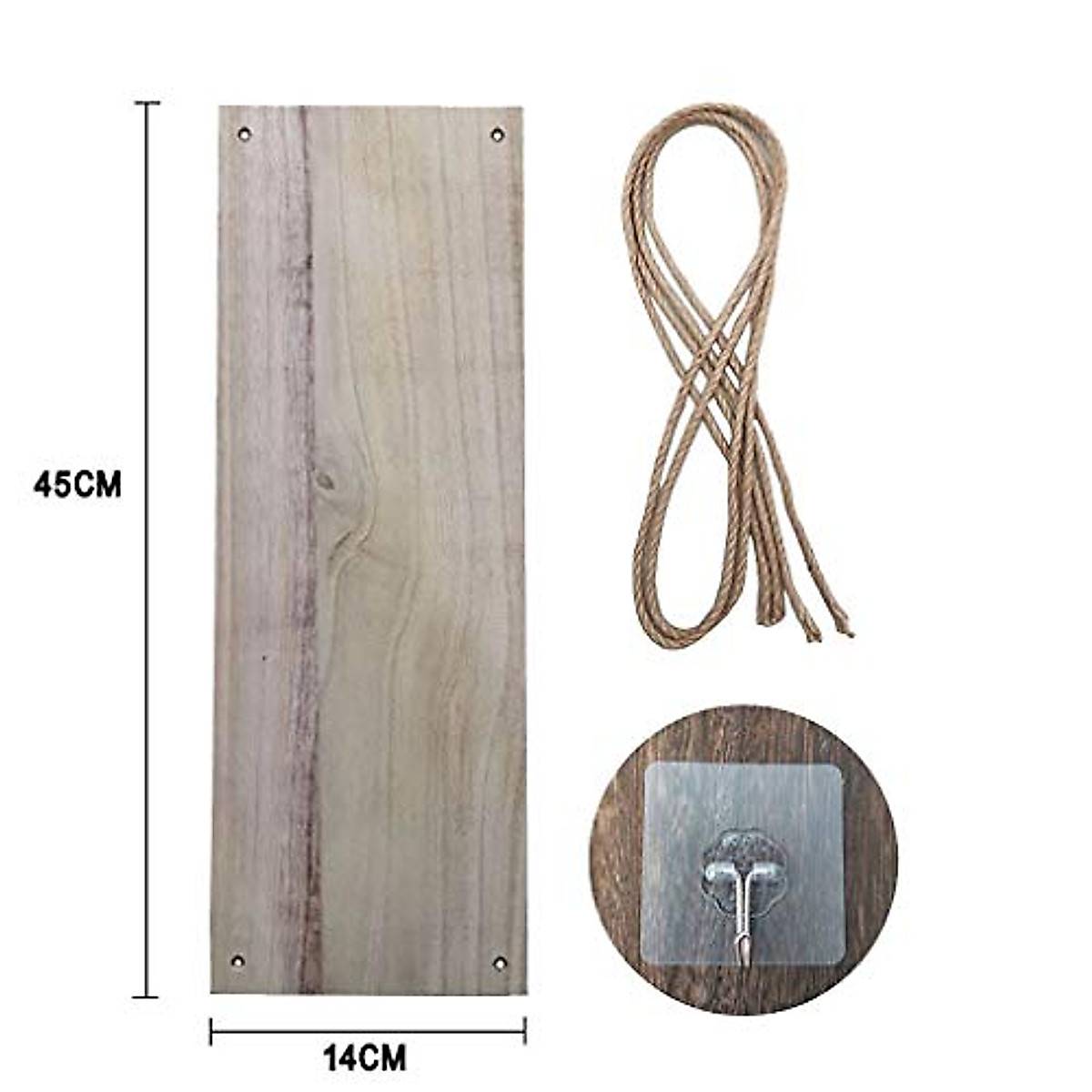 Hanging Shelves for Wall White Wood Shelf Rustic Storage Rack Home Decor Plants Photos Decorations Display for Living Room Bathroom Bedroom Kitchen Apartment Office Mounted Floating Shelves