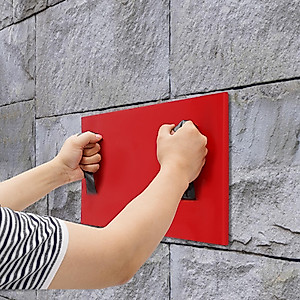 WaShaRoom,Concrete Stamp Mat,Concrete Texture Skin,Concrete Texture Mat,Concrete Texture Mat Stamp,PU Decorative Concrete Texturing Skin Red,for Home Patios,Garden,Hotel Lobbies,(23.6 * 12 * 0.5inch)