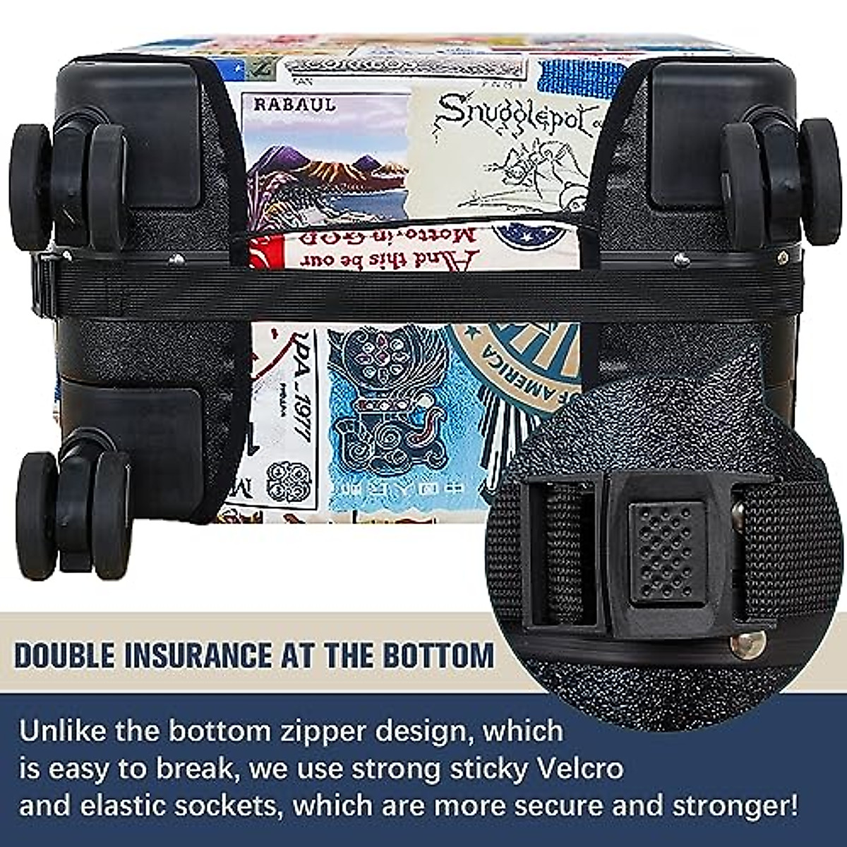 Lefowru Luggage Cover Protector Travel Suitcase Covers Protective Skin for Carry On Baggage Fit 18-20 Inch Luggage